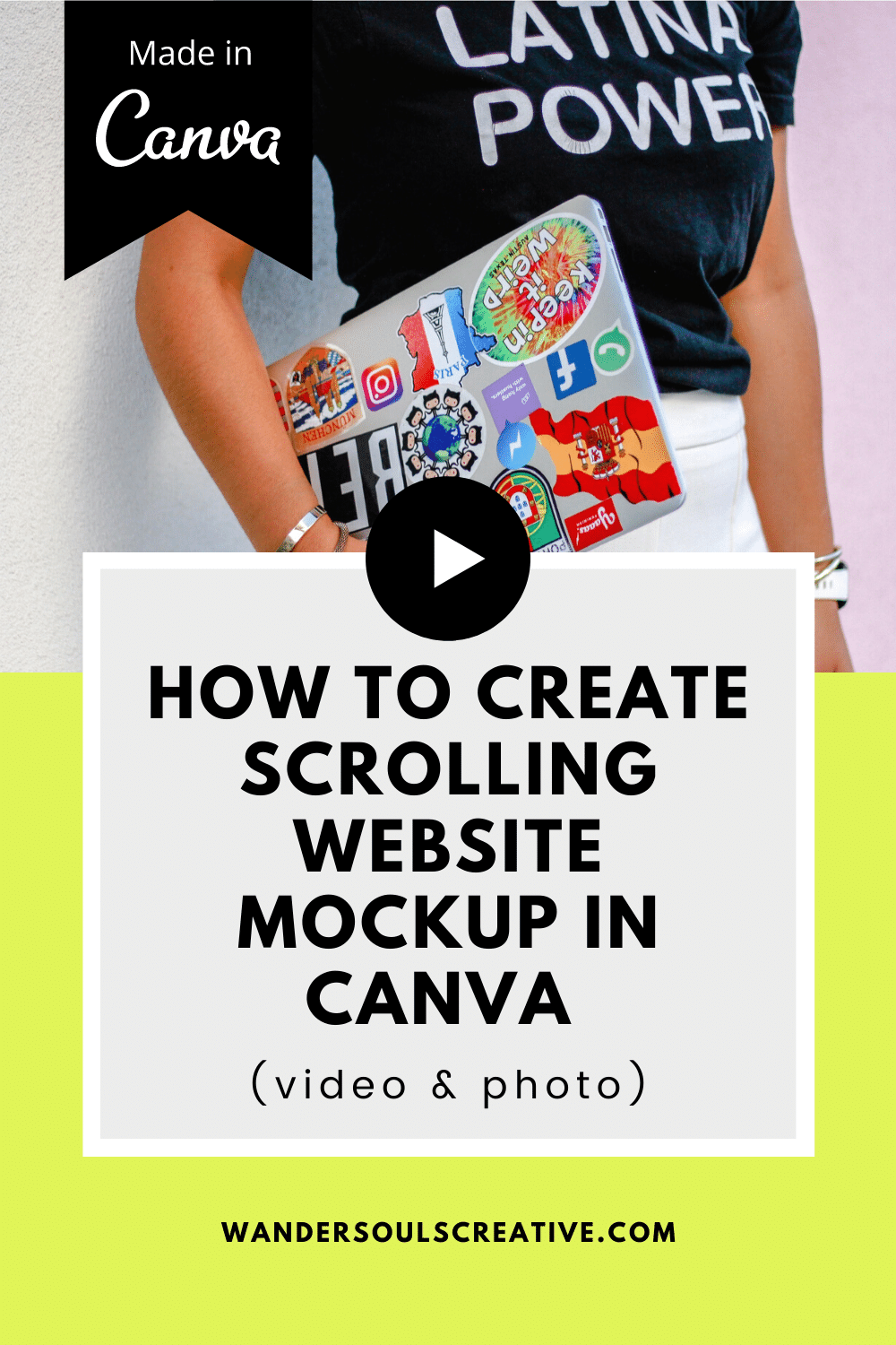 How To Create Scrolling Website Mockup In Canva Video And Photo — Wandersouls Creative